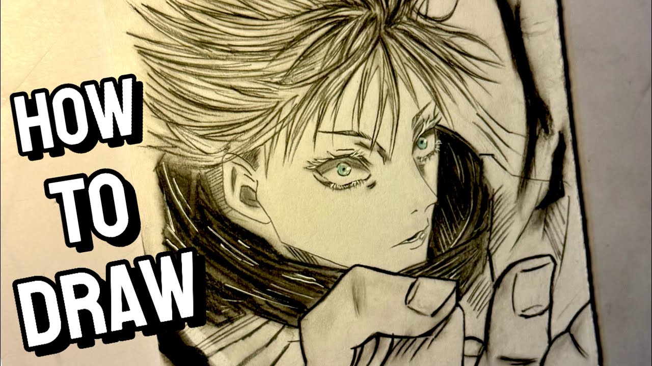 How to draw gojo sketch step by step from Jujutsu kaisen#gojo # ...