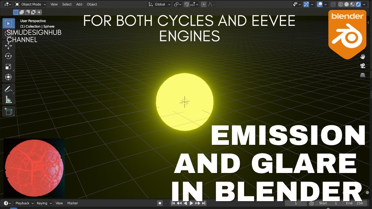 Emission Bloom And Glare Options For Objects | In Blender - YouTube