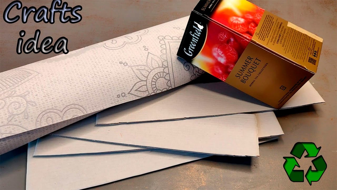 Craft from a tea box / DIY idea out of the box - YouTube