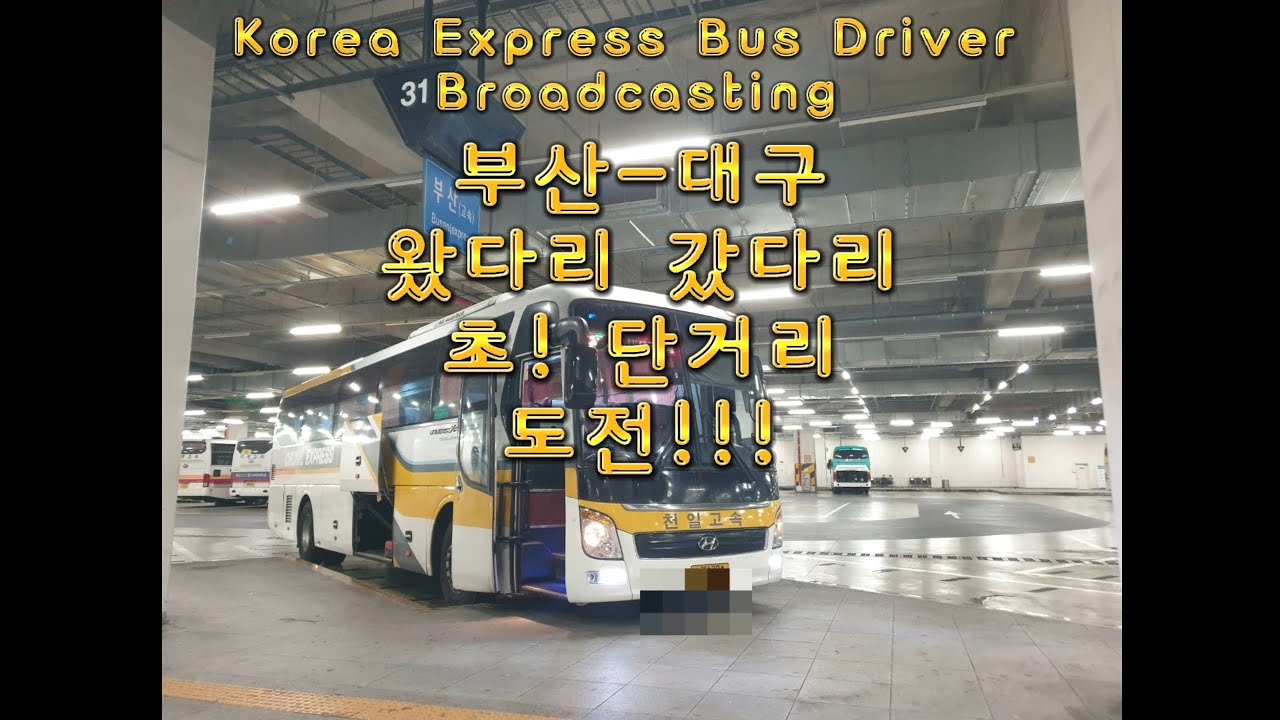 고속버스승무원방송/Korea Express Bus Driver Broadcasting/부산종합터미널/동대구복합환승센터 - YouTube