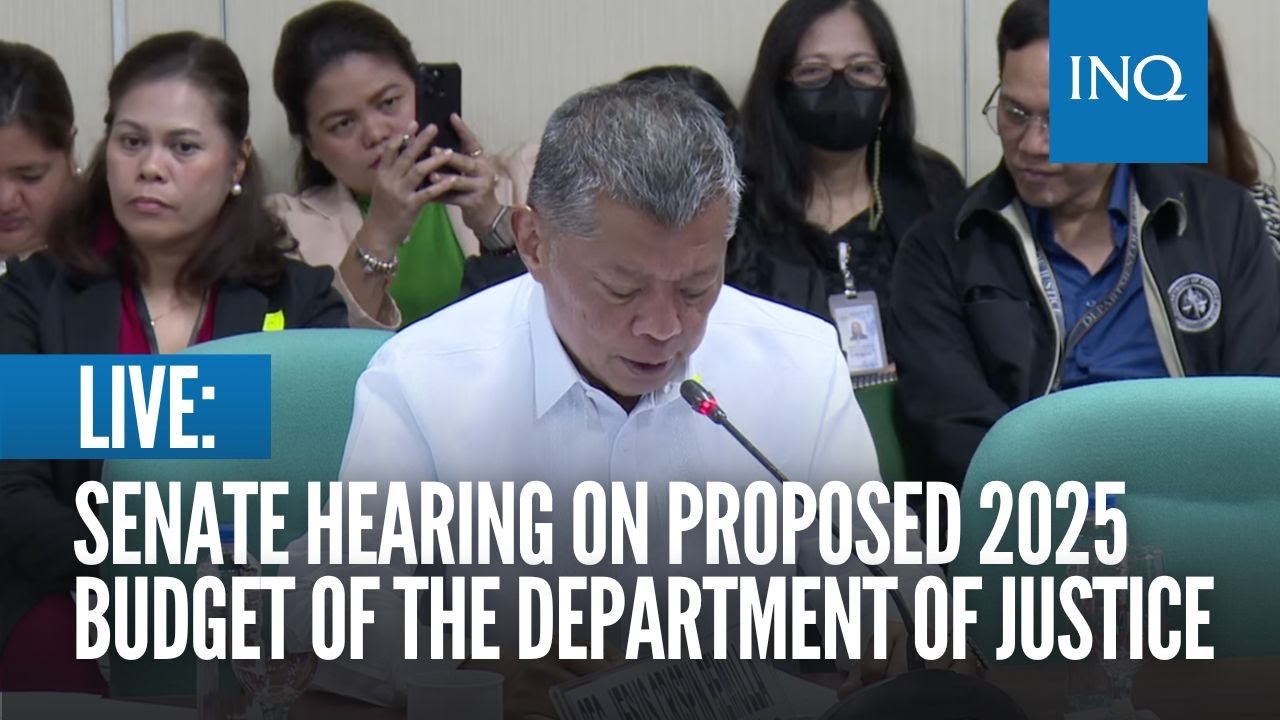 LIVE: Senate hearing on proposed 2025 budget of the Department of ...