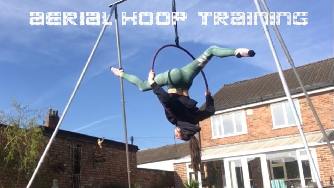 Aerial hoop routine ~ training ~ x pole a frame - YouTube