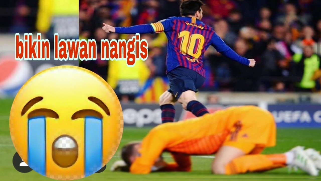 skill gila lionel messi bikin lawan nangis - YouTube