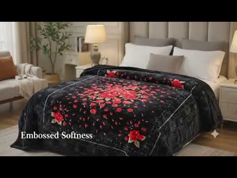 Royal Maarya Premium 2-Ply Super Soft Raschel Embossed Blanket.