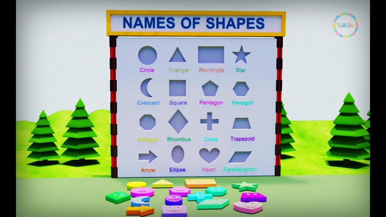 Kids Vocabulary - Learn Shape Names with Happy shapes for Kids - YouTube