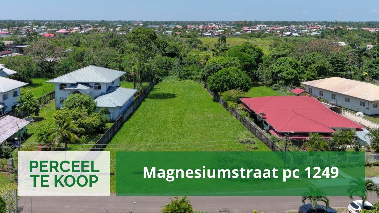 Magnesiumstraat pc 1249 • 1357.11 m² Perceel te Tammenga, Paramaribo ...