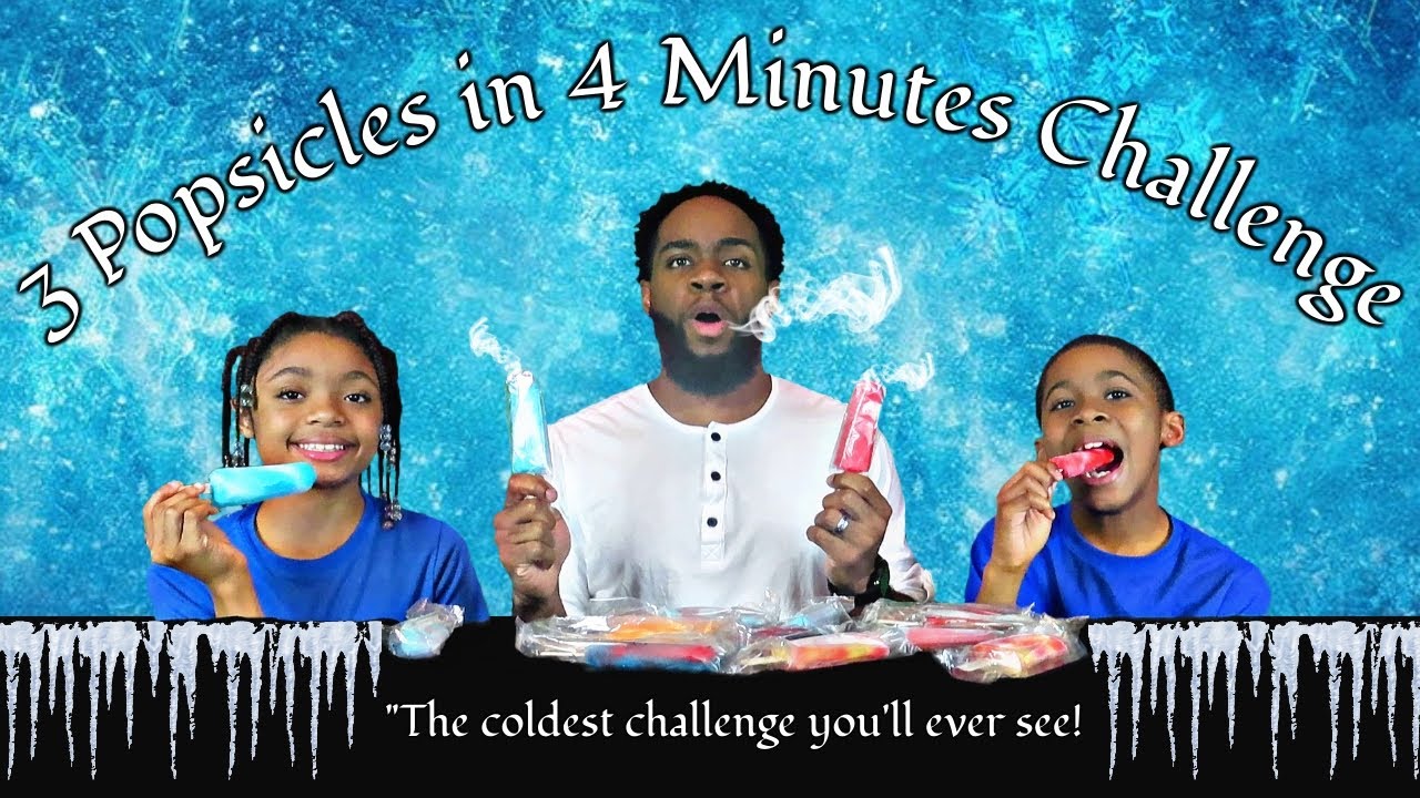 POPSICLE CHALLENGE | 3 POPSICLES IN 4 MINUTES | SPEED EATING CHALLENGE ...