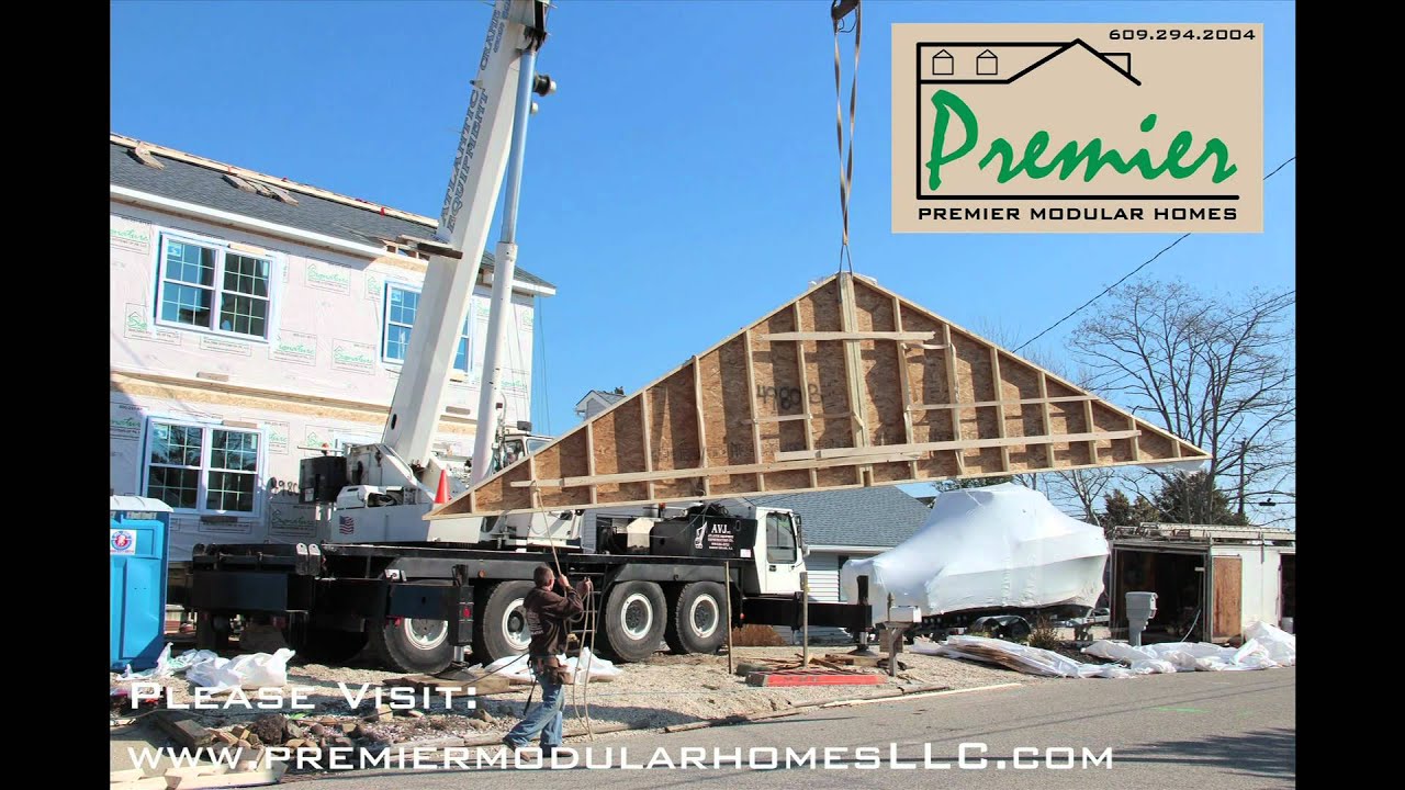 Long Beach Island Modular Home Set in Two Minutes - YouTube