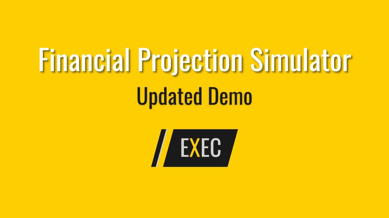 New Financial Projection Simulator Demo - YouTube