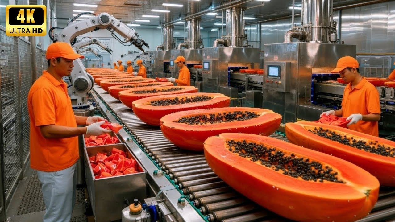 Inside a Modern Papaya Factory: From Farm to Dessert (The Whole Process ...