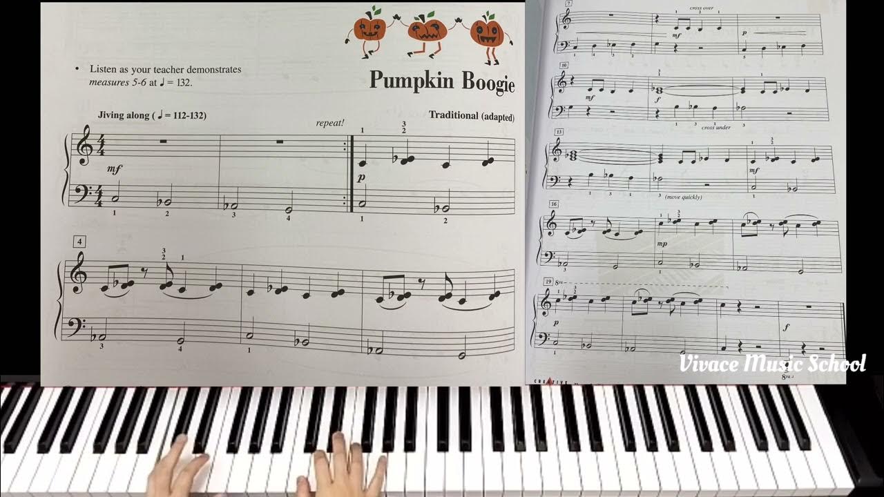 Piano Adventures Level 2B Lesson Book Pg 42-43 (Pumpkin Boogie) - YouTube