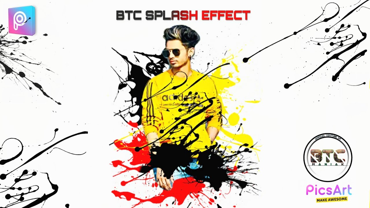 Picsart Ink Splash Effect || Picsart Tutorial || Picsart Edit - YouTube