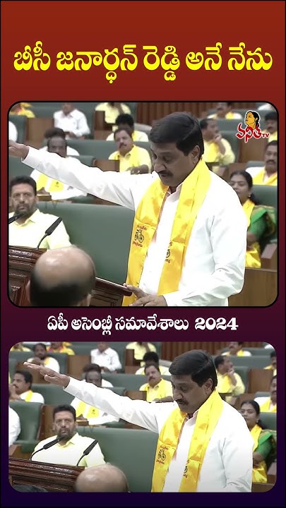 MLA B. C. Janardhan Reddy Swearing In at Ap assembly session as a Member of AP Assembly - YouTube