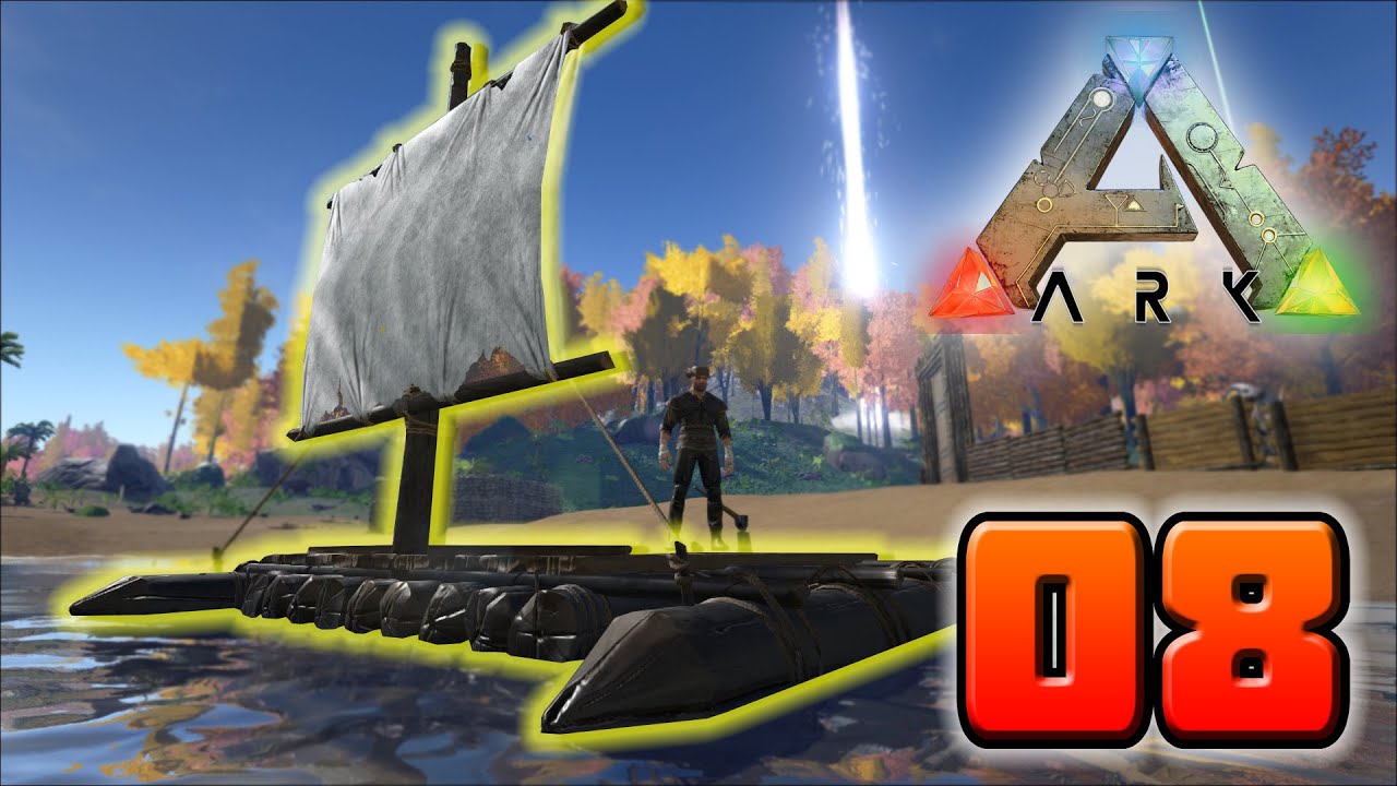 ARK: Survival Evolved - WATER RAFT! [EP08] - YouTube