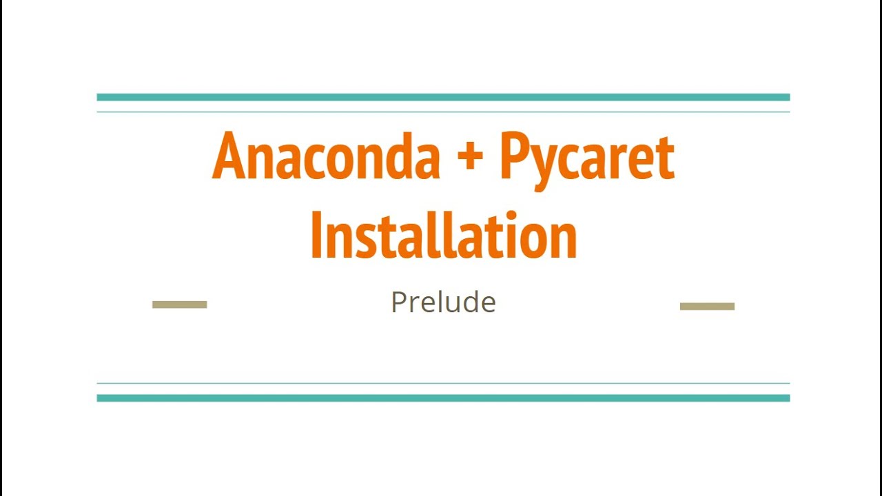 Anaconda Pycaret Installation Powerbi Edition Youtube