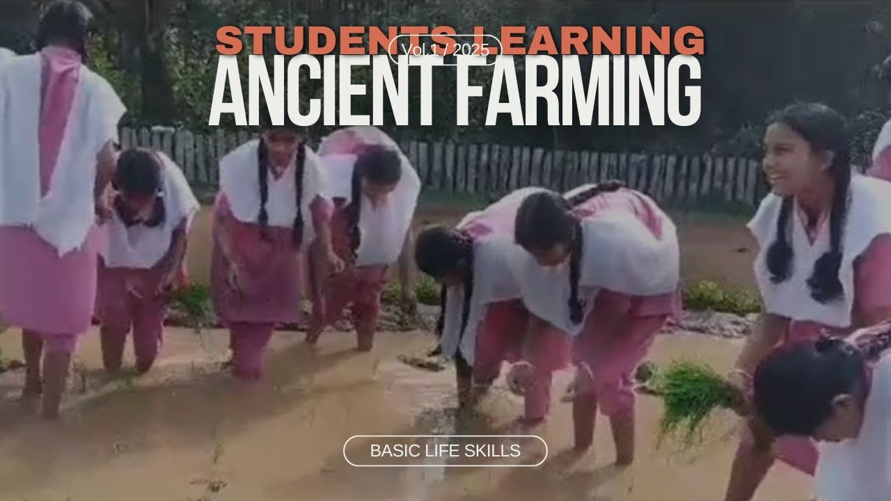 Students learning ancient farming | Education for All - YouTube