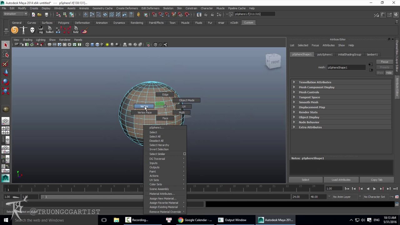 Maya: Không chọn được face/ vertex bên kia camera - YouTube