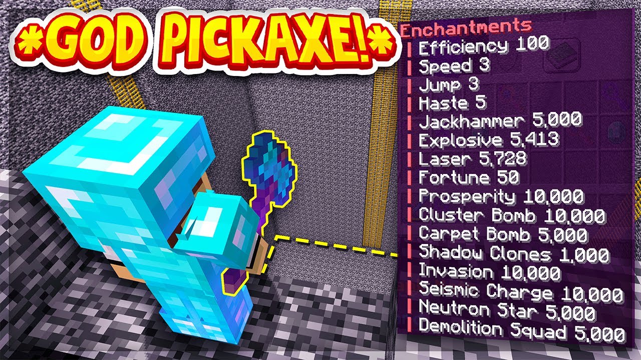 THIS *LEGENDARY* GOD PICKAXE DESTROYS MINES! | Minecraft Prison | McHub ...