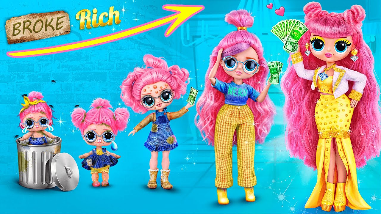 Dandanan Ekstrem: Boneka LOL Tumbuh Dari Miskin menjadi Kaya! 30 Kreasi ...
