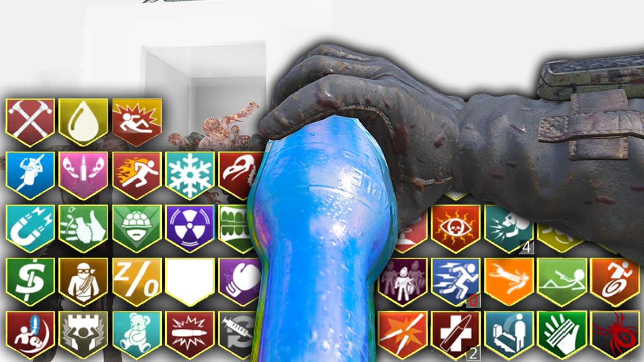 50+ PERKS on the Worlds SMALLEST zombies Map - YouTube