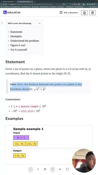 K Closest Points to Origin | LeetCode Medium | Top K Elements Pattern | Educative.io Day 41 ...