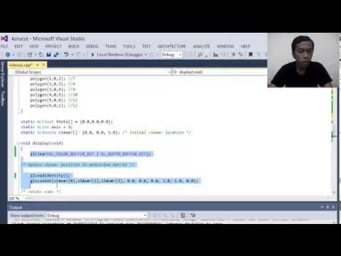 tutorial pembuatan kerucut dengan opengl - YouTube