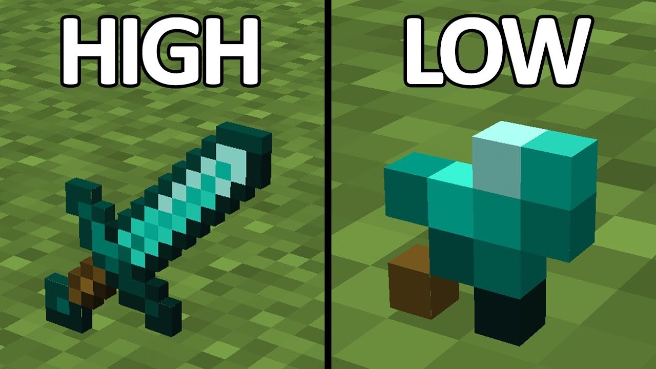 minecraft texture quality HIGH vs LOW - YouTube