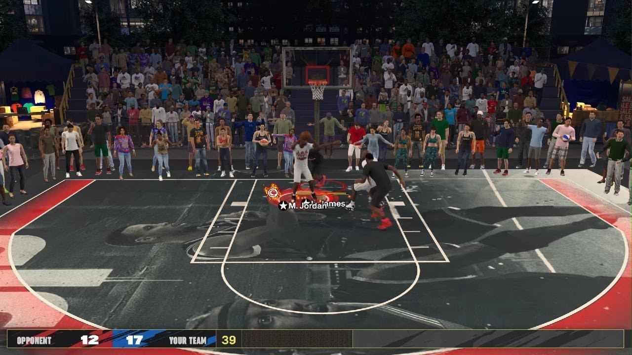 Two L. James vs two M.js two on two blacktop match - YouTube