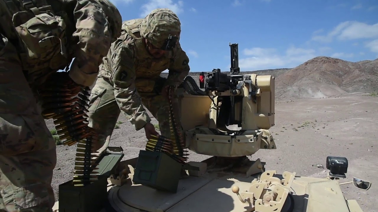 MRAP (Mine-Resistant Ambush Protected) Fires Remote Operated .50 Cal ...