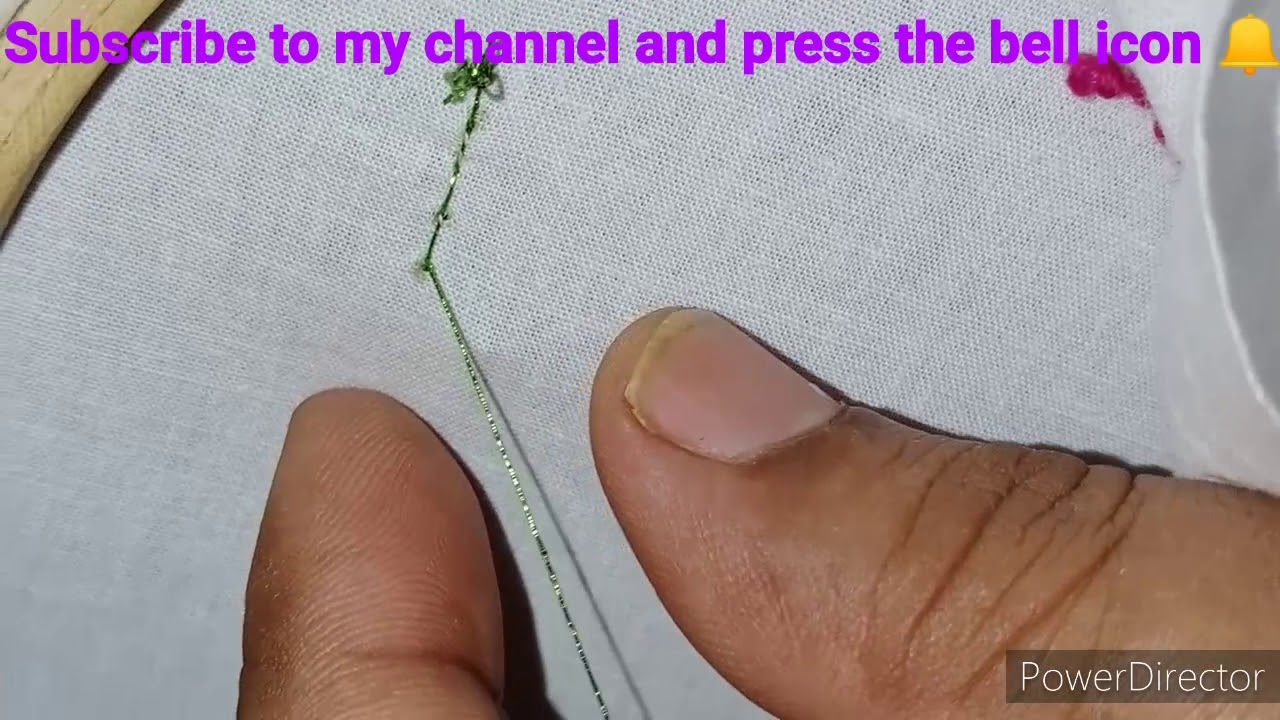 Aari chain stitch | Aari basic work for beginners | Aari basic class-1 ...