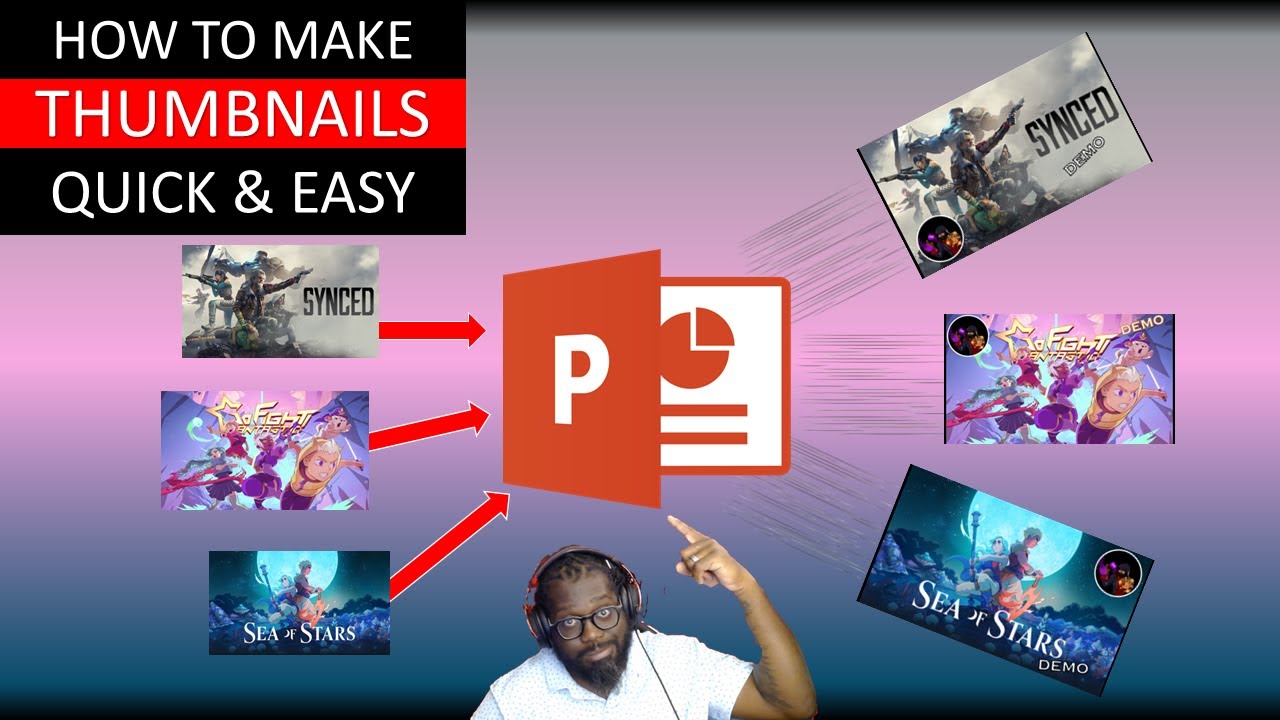 How to Make a Batch of Thumbnails using POWERPOINT | Graphics - YouTube