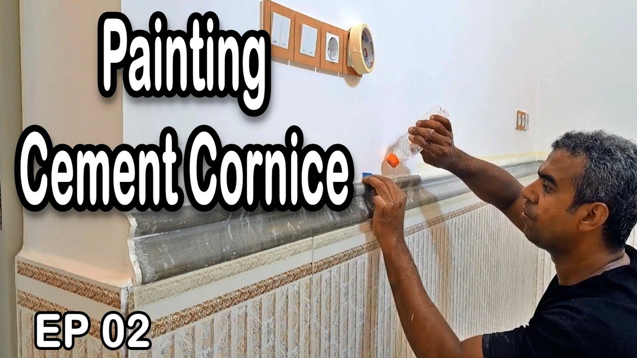 I Painted Cement Cornices - DIY Interior Upgrade - YouTube