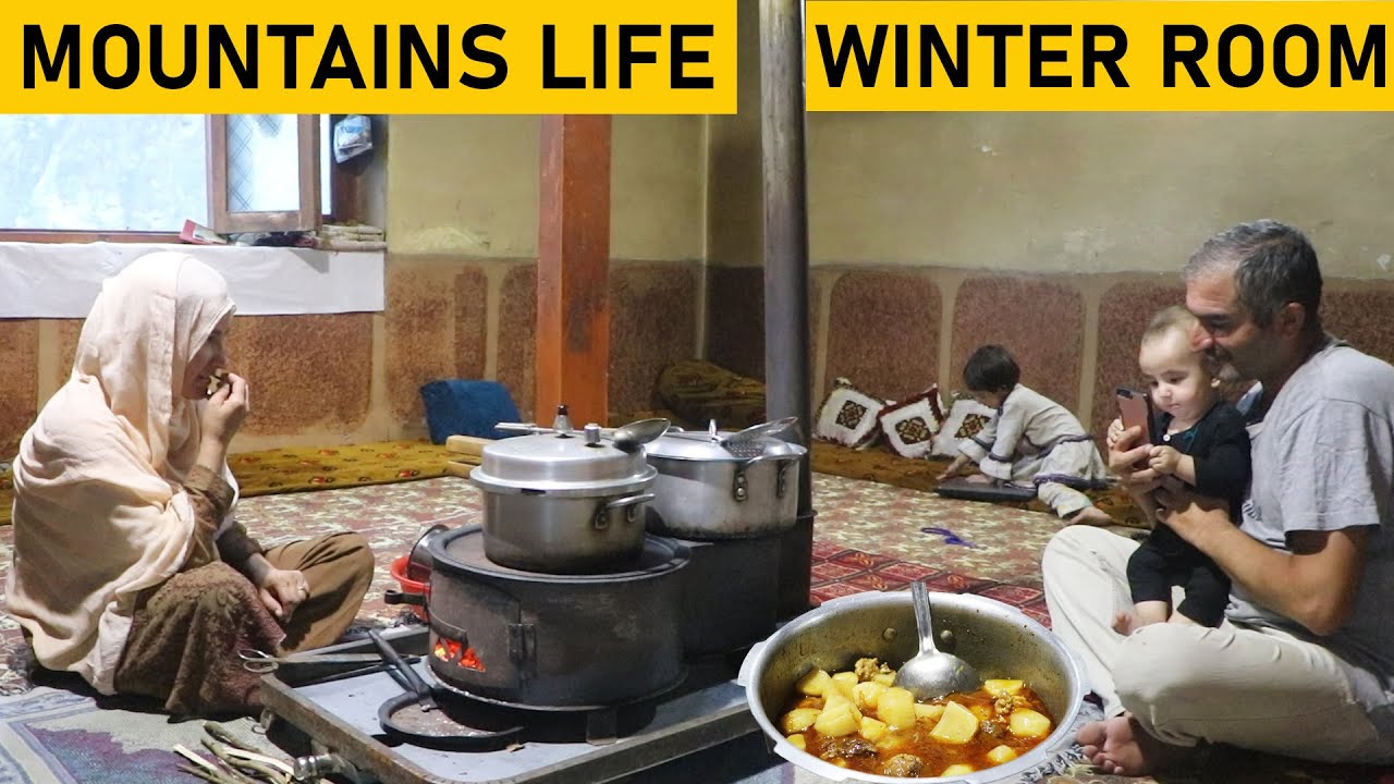 OUR FIRST INDOOR COOKING ON MANNUAL STOVE | COOKING IN OUR WINTER ROOM ...