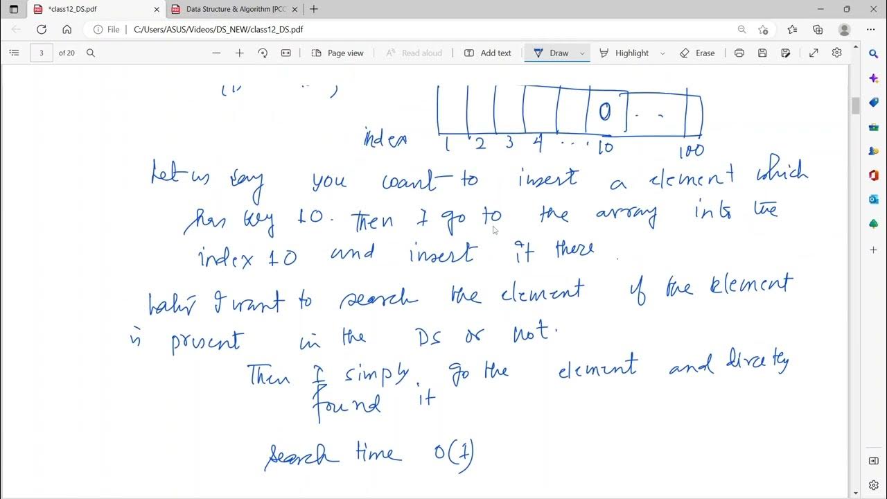 DATA STRUCTURE HASHING PART 1 - YouTube