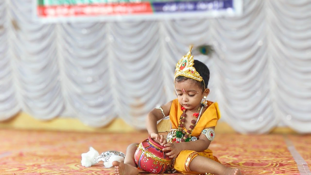 Krishna Vesha Competition in Mangalore Vlog | Dress up baby Krishna ...