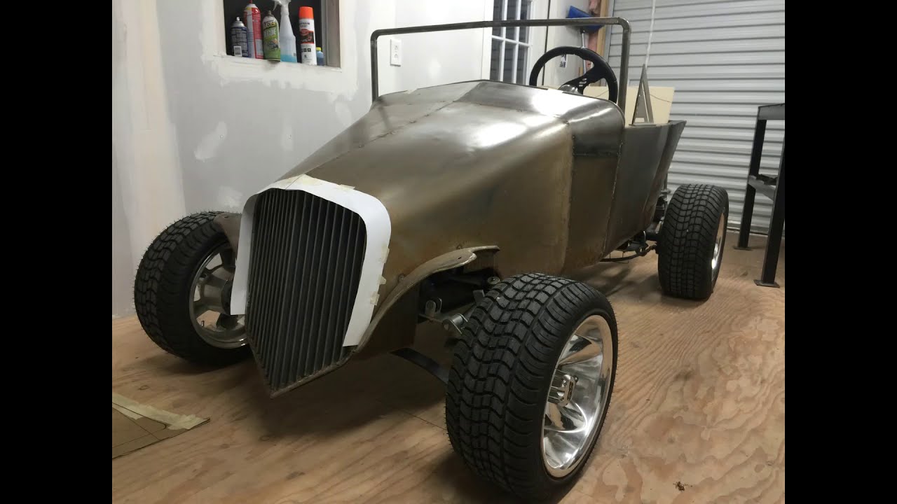 Mini Rat Rod Gabes custom golf cart mini hot rod - YouTube