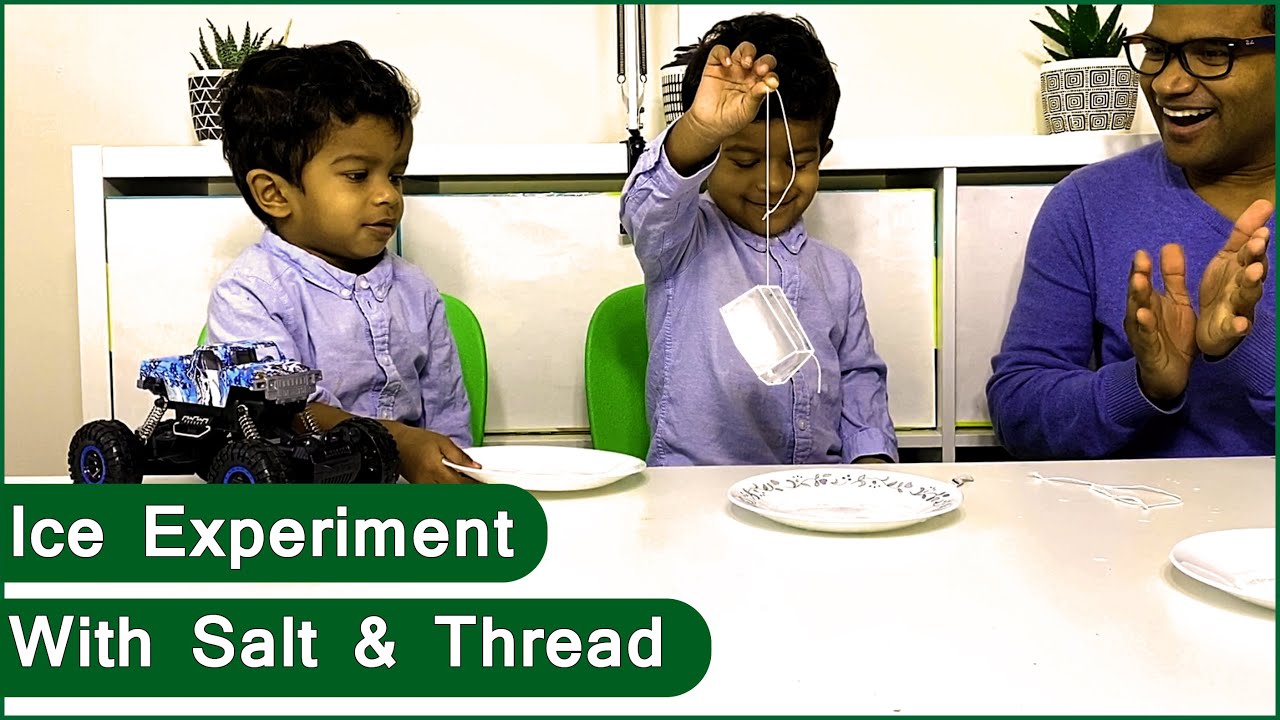 Frozen Water Science Experiment using ICE, Salt, & String - YouTube