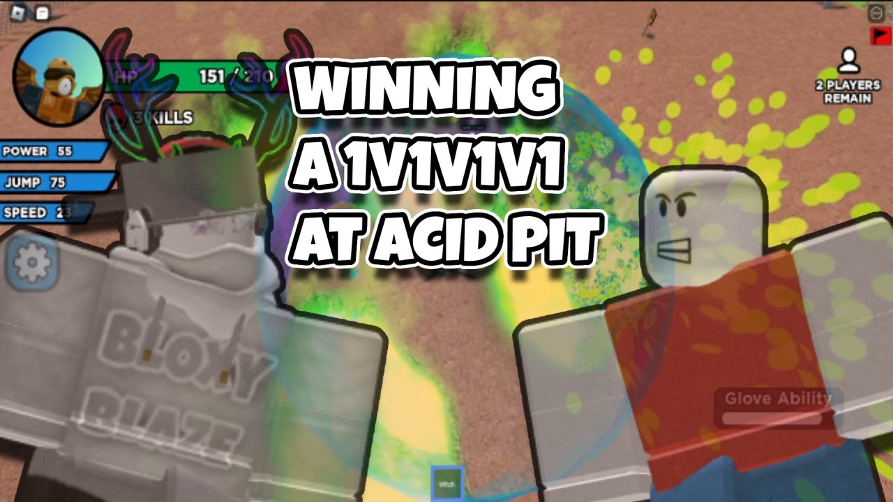 Winning a 1v1v1v1 In The Acid Pit | Slap Royale - YouTube