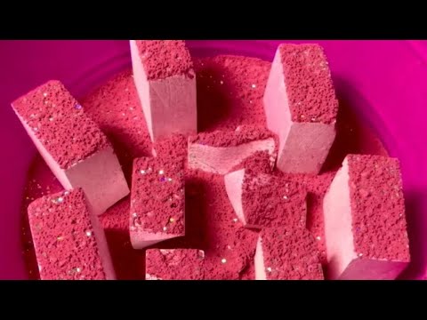 Crunchy Soft Fresh Chalk with Sifted Pink Powder 💕 - YouTube