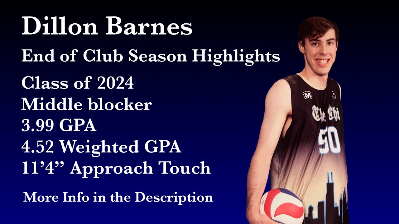 Dillon Barnes - Middle Hitter - End of 17s Club Season Highlights - YouTube
