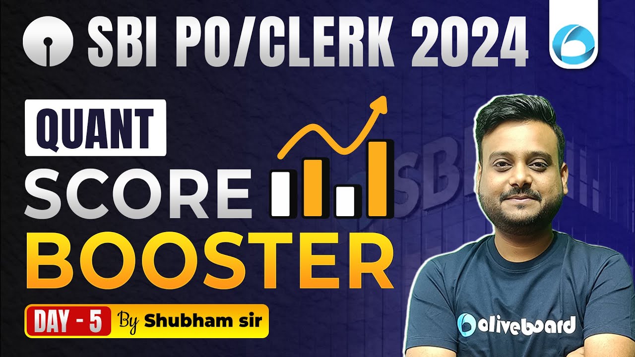 SBI PO/Clerk 2024 Quant Speed Booster - 5 | SBI PO Quant | SBI Clerk Quant | By Shubham Sir ...