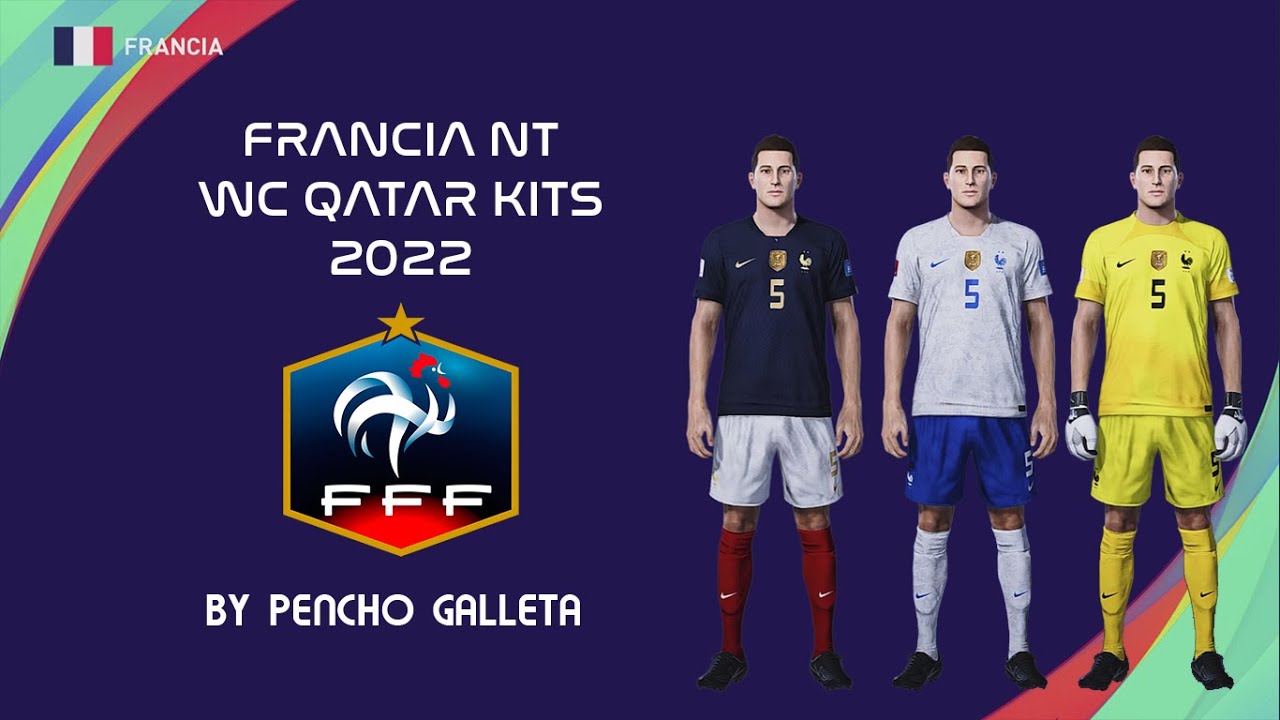 FRANCIA NT KITS WC QATAR 2022 / SELECCIONES / PES 2021 / PS4 - YouTube