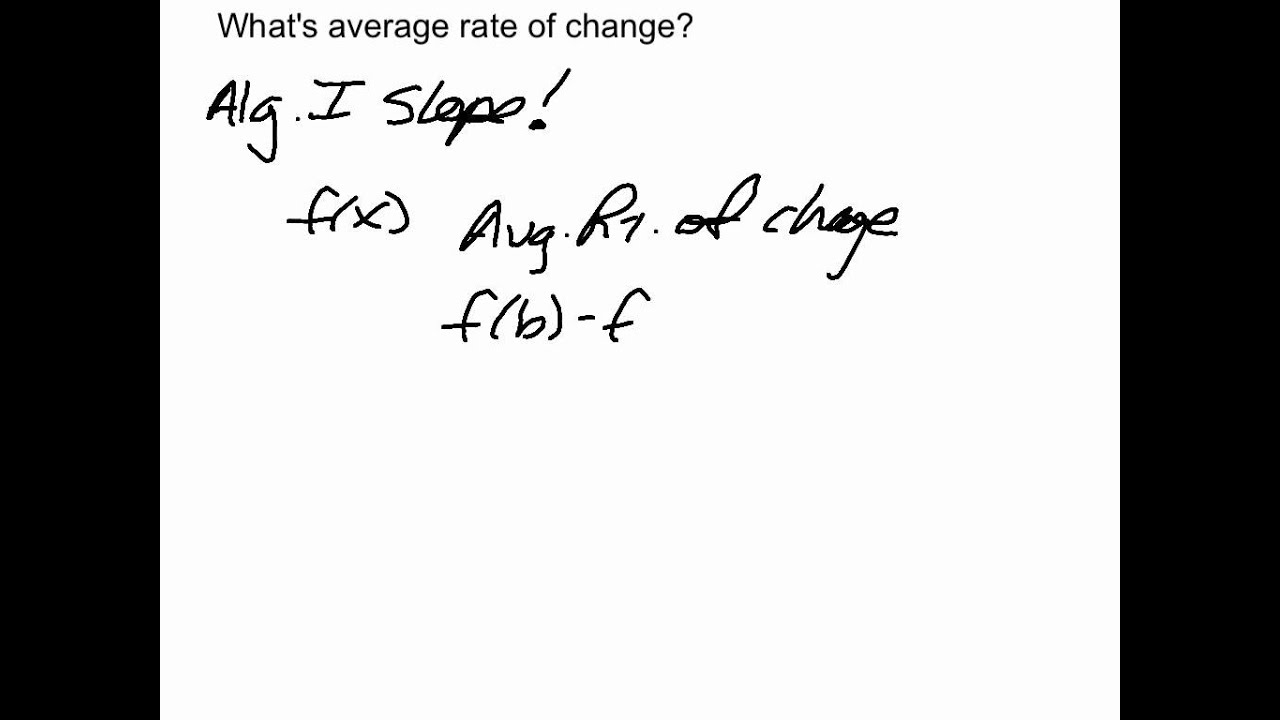 Calc AB Calc BC Average Rate Of Change Vs Average Value YouTube