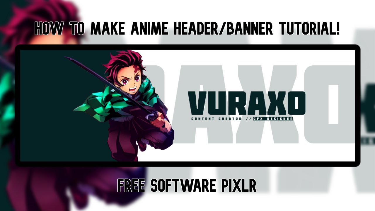 How To Make An Anime Header/Banner in Pixlr (Super Simple and Easy ...
