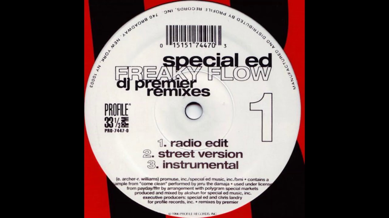 Freaky Flow (DJ Premier Remix) by Special Ed (single) - YouTube
