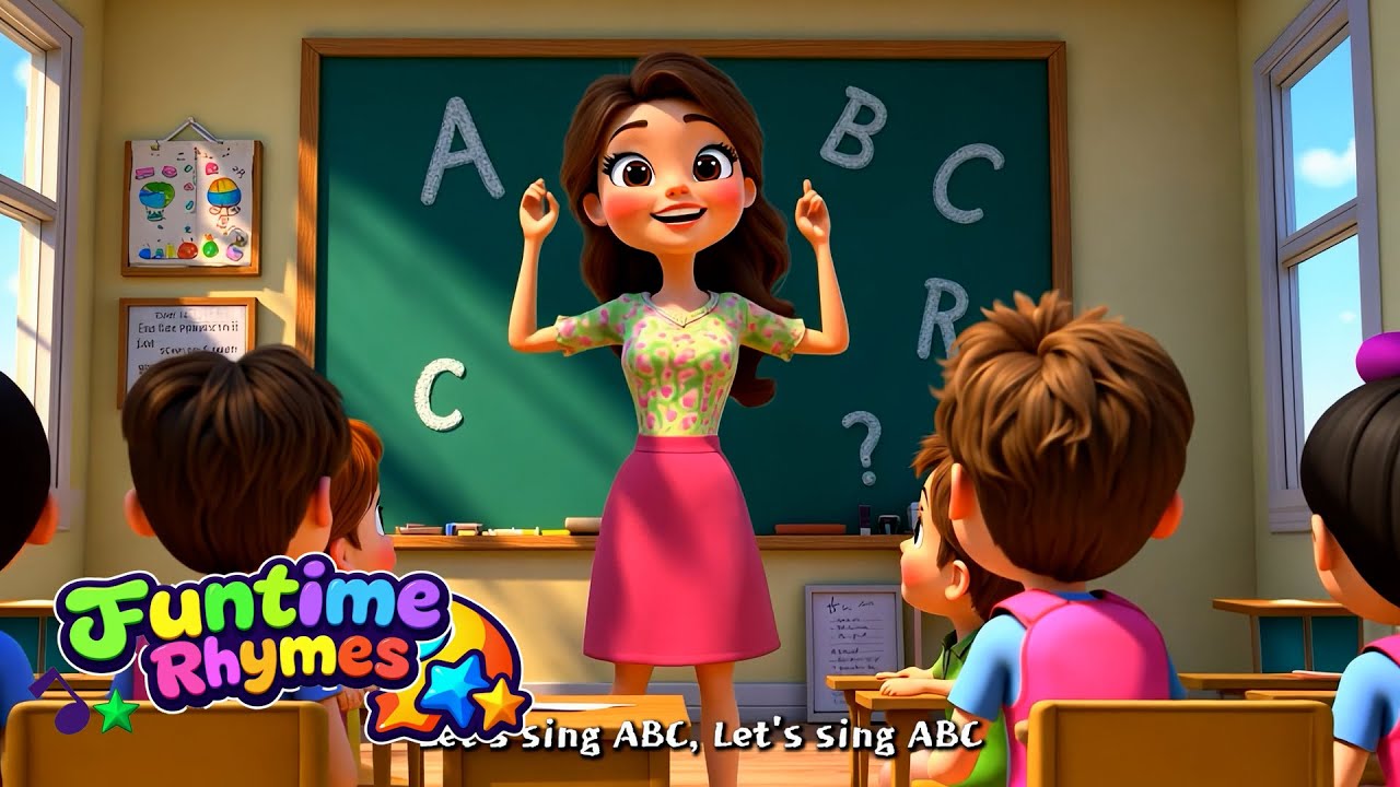 learn alphabet The ABC Song - Nursery Rhymes & Kids Songs - Fun Time ...