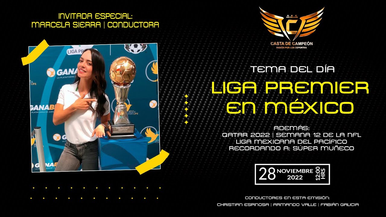 144 || La liga premier de fútbol en México || Invitada: Marcela Sierra ...