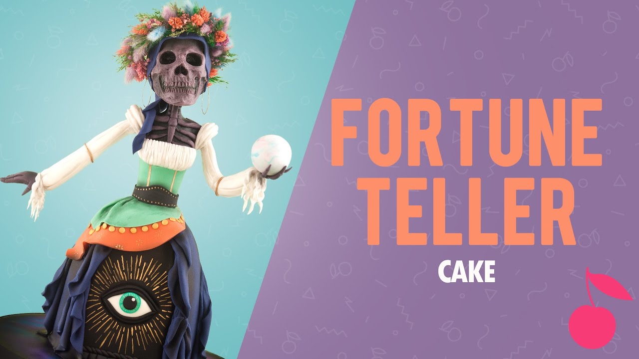 Fortune Teller Mystical Cake Tutorial | How To | 3D Dress Cake | Cherry ...