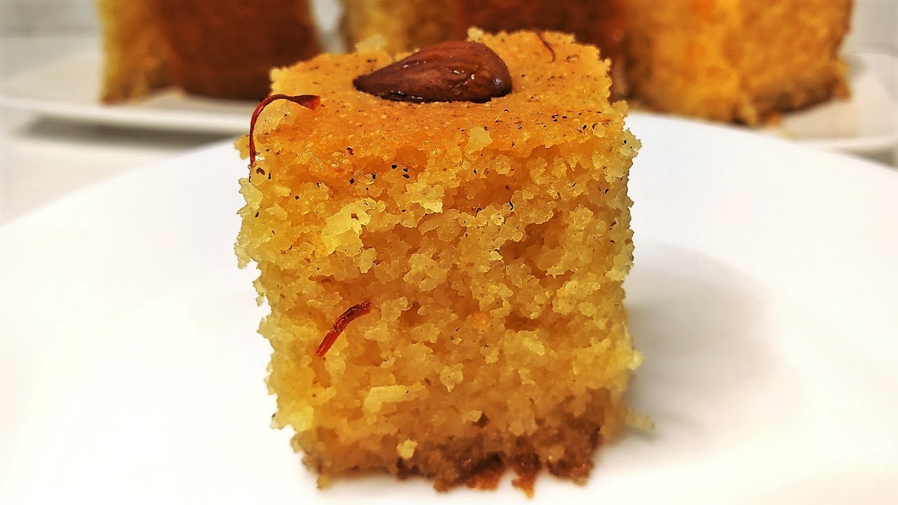 How to make tasty and easy Basbousa - YouTube