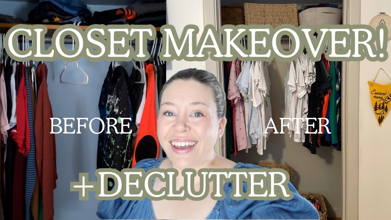 Major closet declutter & makeover! I get rid of so much stuff and a few ...